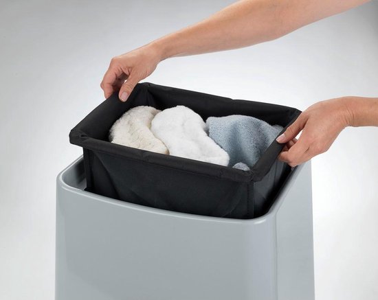 WENKO Wasmand en Badkruk Wing Grijs - Badkamerkruk | bol.com