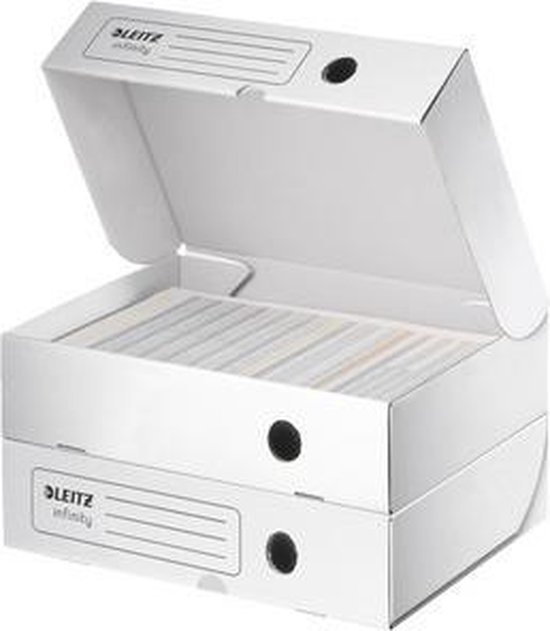 LEITZ archiefmap, DIN A4, van leder karton, grijs | bol.com