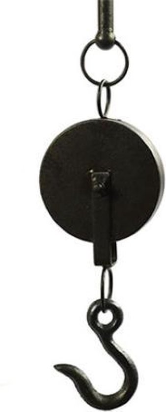 Countryfield - Katrol 'Sibo' met haak - Metaal - Kleur zwart | bol