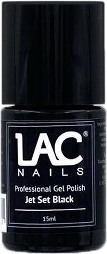 LAC Nails® Gellak - Jet Set Black - Gel nagellak 15ml - Zwart | bol.com