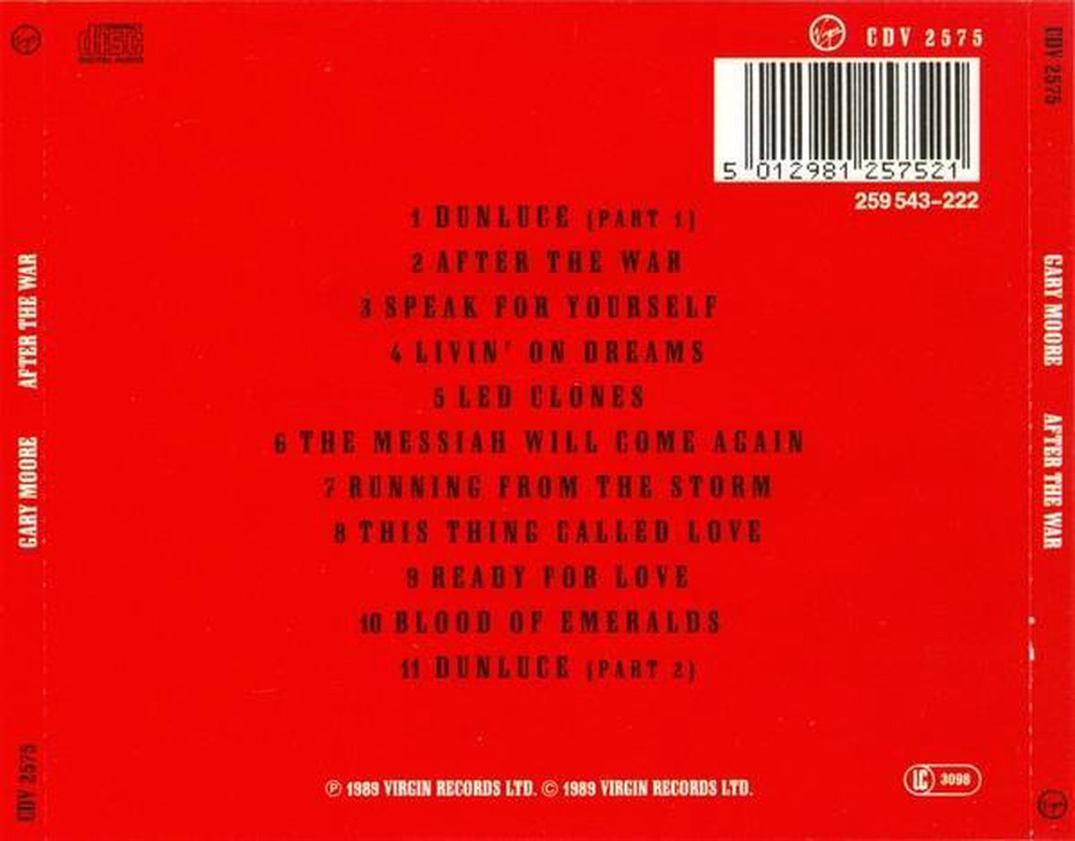 Gary Moore - After The War, Gary Moore | CD (album) | Muziek | bol.com