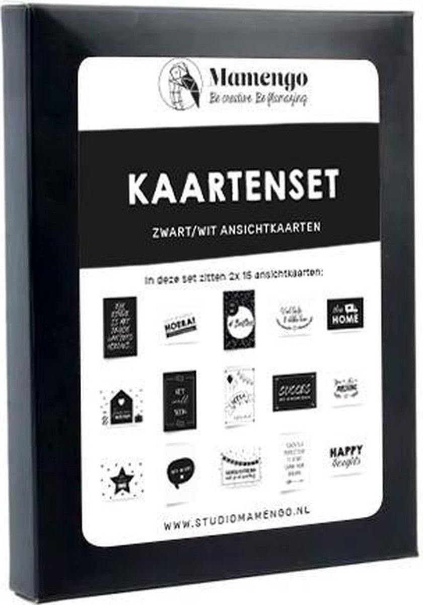 30x zwart/wit kaartjes (A6 formaat) - Kaartenset - Ansichtkaarten ...