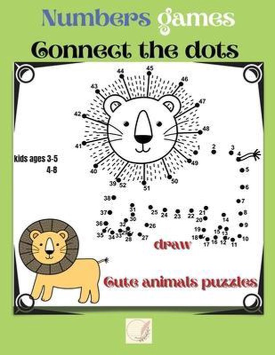 Numbers games Connect the dots draw Cute animals puzzles: Dot to dot ...