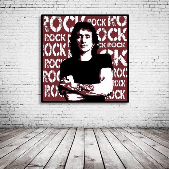 Pop Art Bon Scott Poster - 90 x 90 cm Fotopapier Mat 180 gr - Popart ...