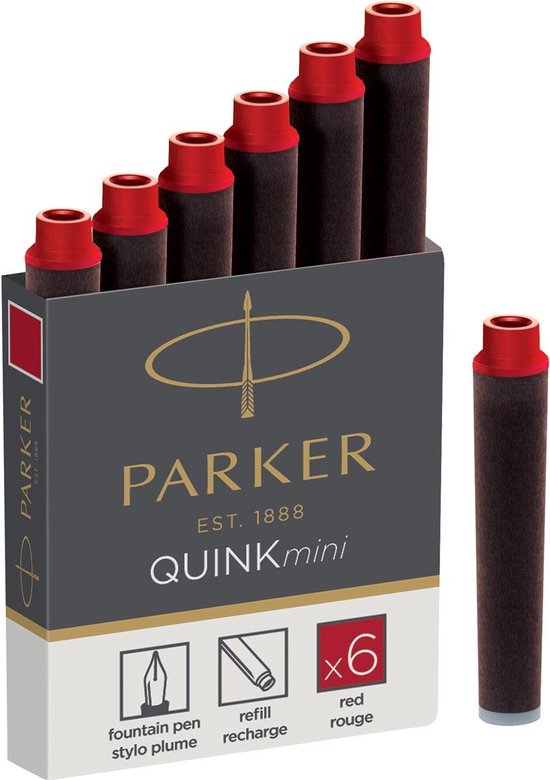 QUINK INK CARTRIDGES MINI RED (6) | bol