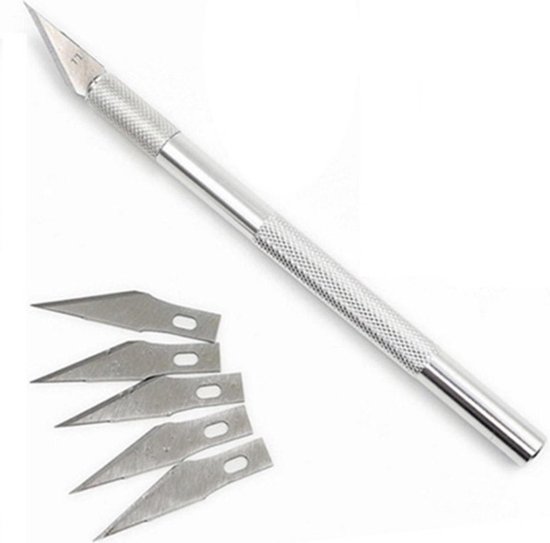 Scalpel Mes | Scalpel mesjes | Scalpelmes | Hobbymes | Scalpel Set | 6 mesjes | bol