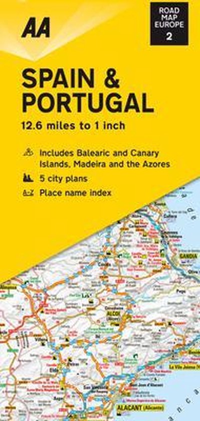 AA Road Map Spain and Portugal, AA Publishing | 9780749582135 | Boeken ...