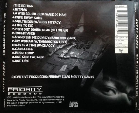 Cutty Ranks - Six Million Ways To Die., Cutty Ranks | CD (album ...