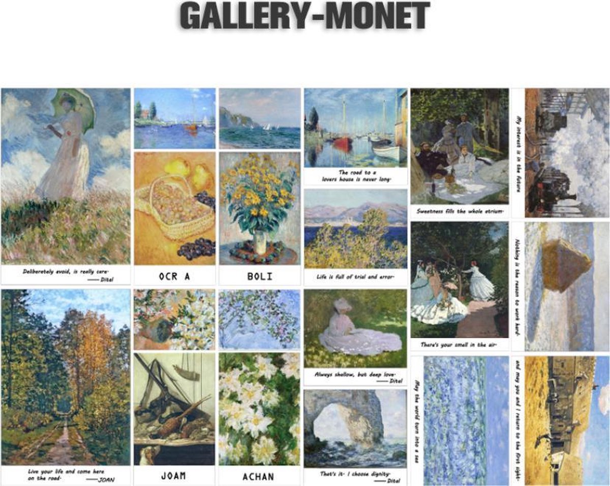 Claude Monet Schilderijen Stickers | Set van Stickers | Meerdere ...