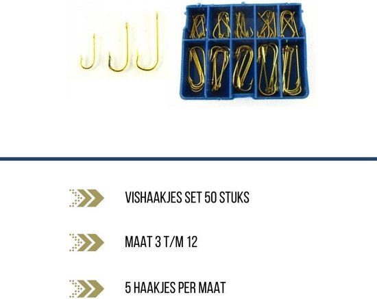 Orange85 Vishaakjes - Maat 3 tot 12 - Goud met Oog - 60 Stuks | bol.com