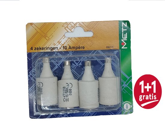 10 AMPERE STOPPEN - SMELTPATRONEN - ZEKERINGEN - 4 STUKS + 4 STUKS ...