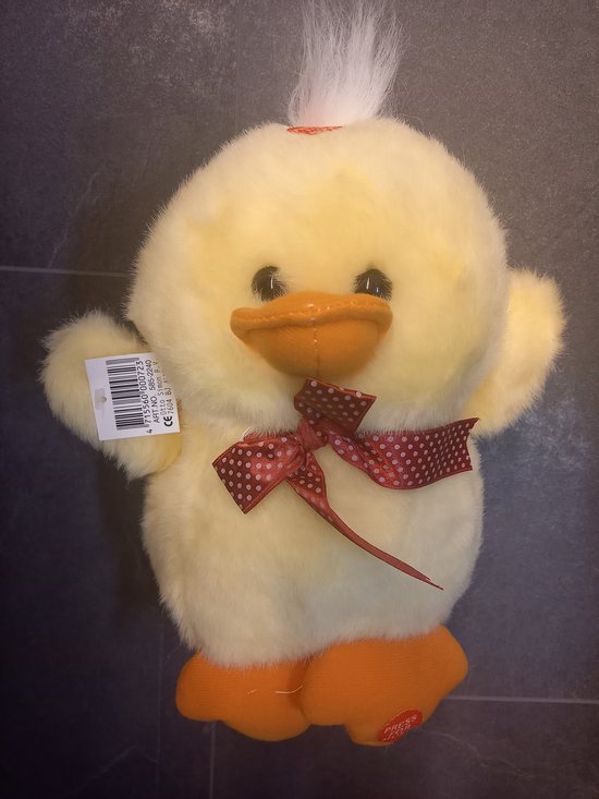 Schattige Gele eend met geluid - 30 cm | bol.com