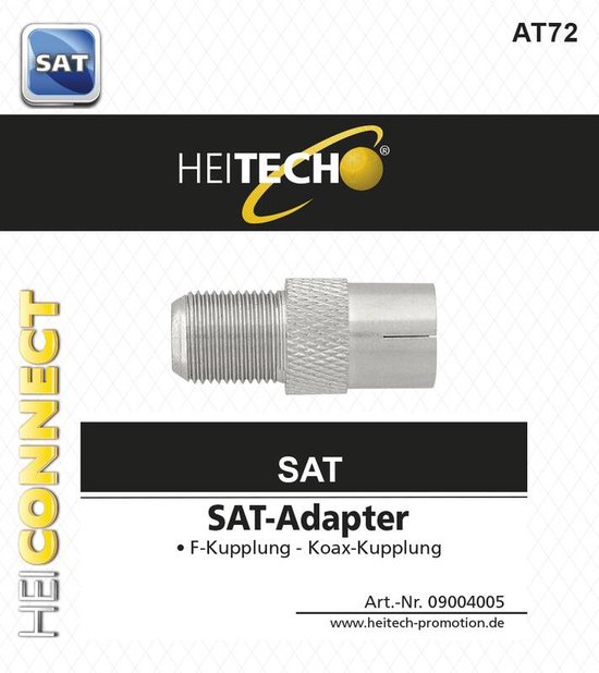 Heitech SAT-Adapter F-connector, Coax-connector | bol
