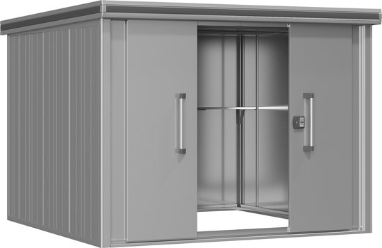 GFP Tuinschuur metalen tuinhuis 256x256x212 cm waterdicht schuurtje met ...