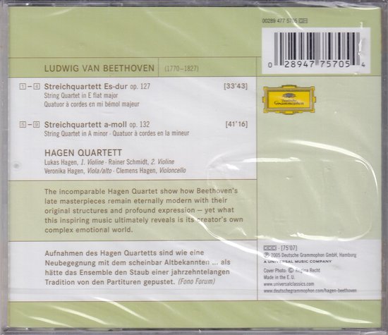 String Quartets - Ludwig van Beethoven - Hagen Quartet, Hagen Quartet | Muziek | bol