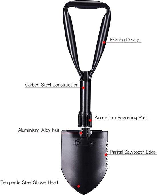 Klapspade - Opvouwbare spade - mini-campingschep – Vouwschep ...