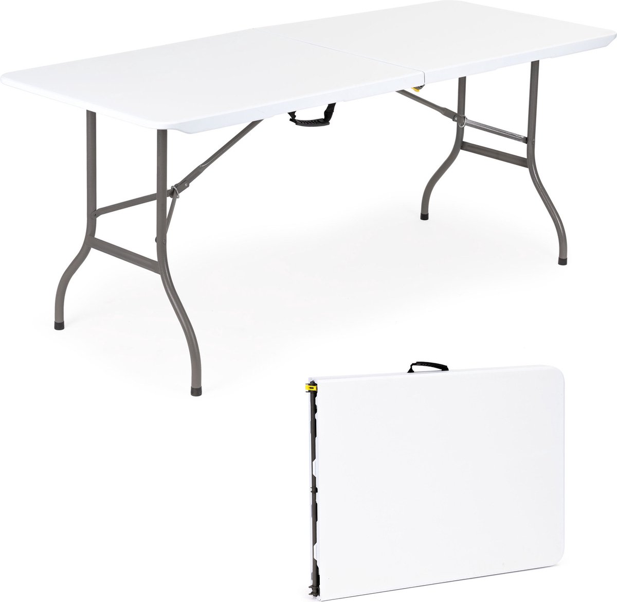 Inklapbare tafel - opklaptafel - 180x70x73,5 cm - wit | bol.com