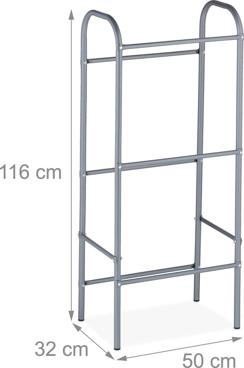 Relaxdays krattenrek 3 kratten - metalen krattenstandaard binnen - smal ...