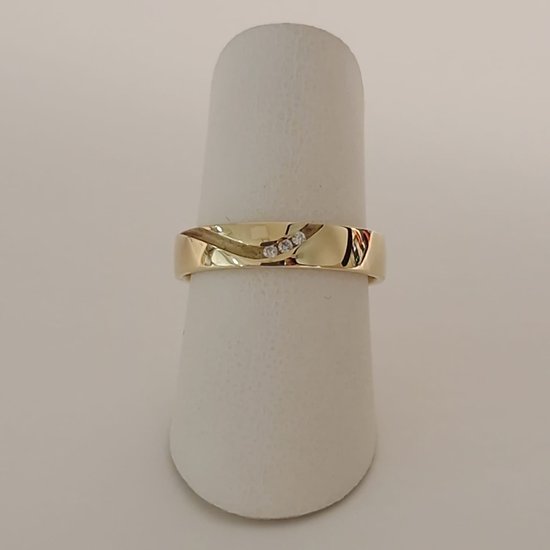 trouwring - dames - Aller Spanninga - 141 - 14 karaat geelgoud ...