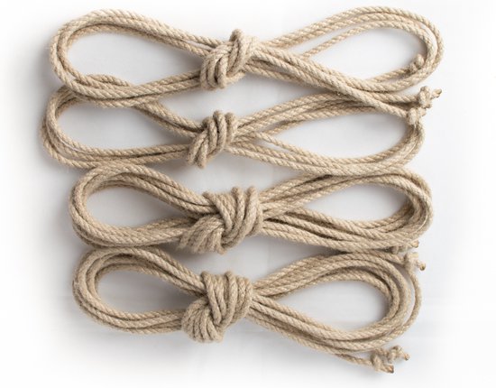 Shibari Touw starterset van 2 x 4 meter en 2 x 10 meter | 6mm dik ...