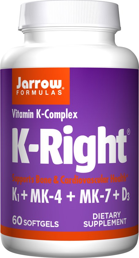 D+K - K-Right 60 softgels - K1 + MK-4 + MK-7 + D3 - geoptimaliseerd ...