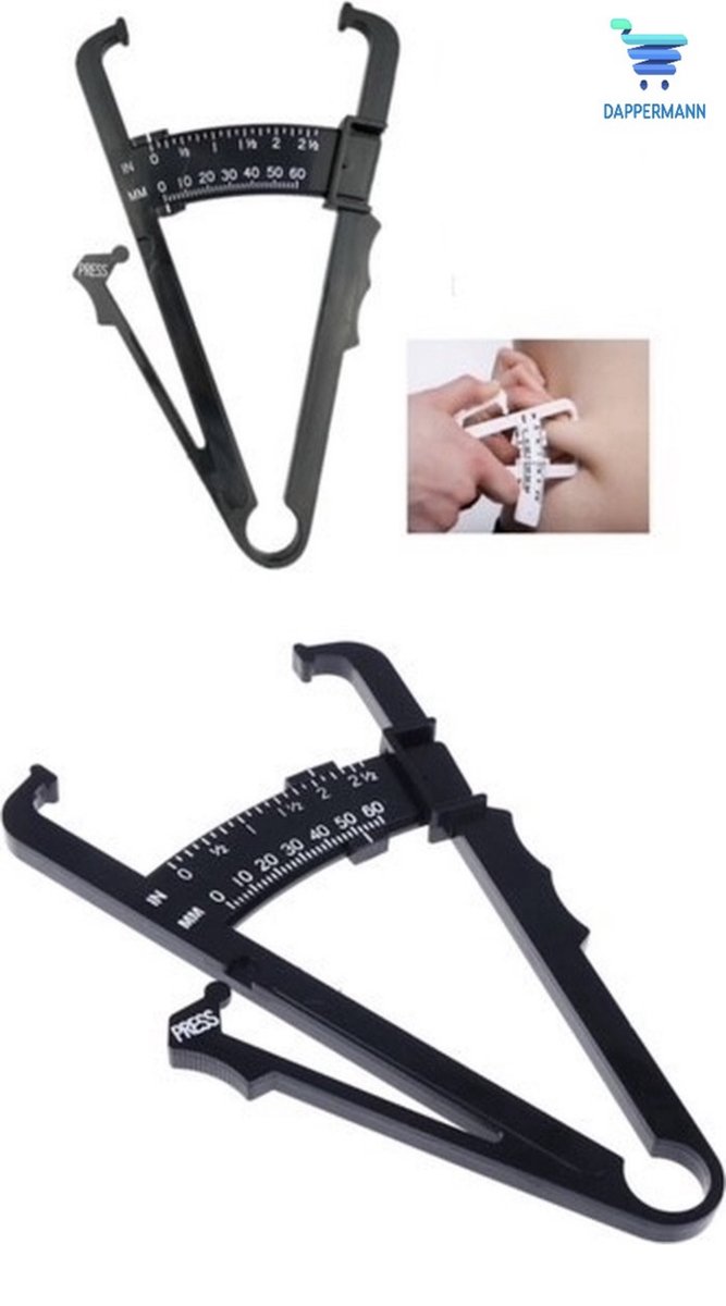 Dappermann - Lichaamsvetmeter - Huidplooimeter - Vetmeter ...