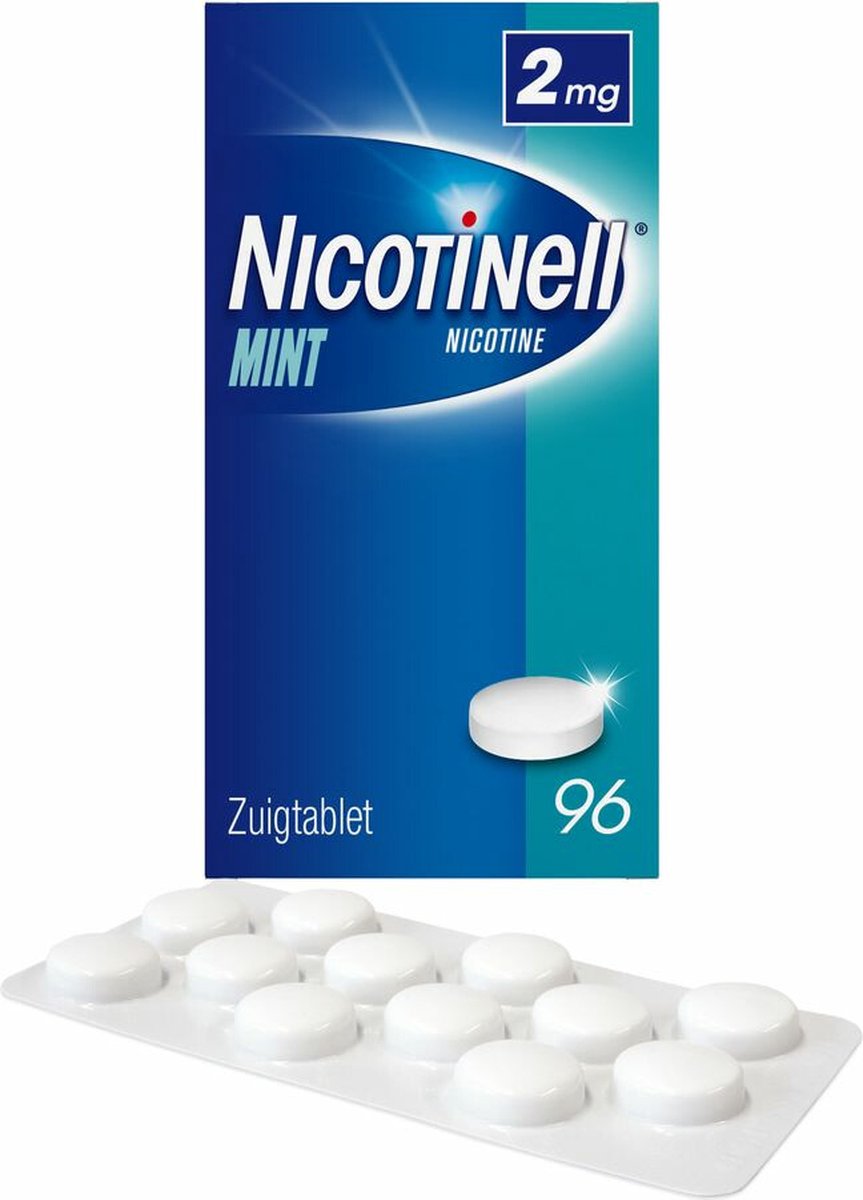 Nicotinell Zuigtablet Mint 2mg 96 zuigtabletten | bol.com