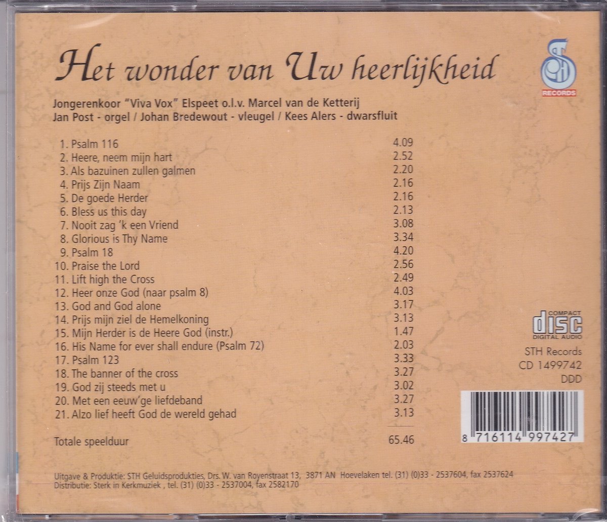 Het wonder van Uw heerlijkheid - Jongerenkoor Viva Vox Elspeet o.l.v ...