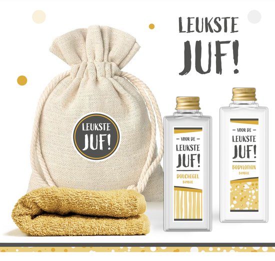 Geschenkset "Voor de leukste juf" - 4 producten - 250 gram | Giftset ...