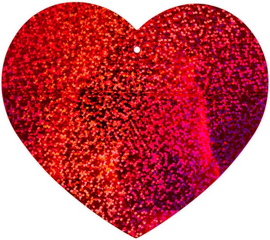 Hartjes decoratie | Love | glitter rood | 6 stuks | 3x hartjes | 3x ...