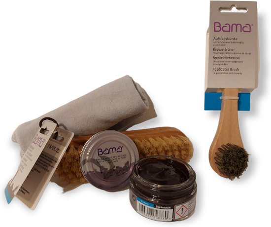 Bama Set Schoensmeer Gladleer Schoen Crème Donker Bruin Combi Deal Gift ...