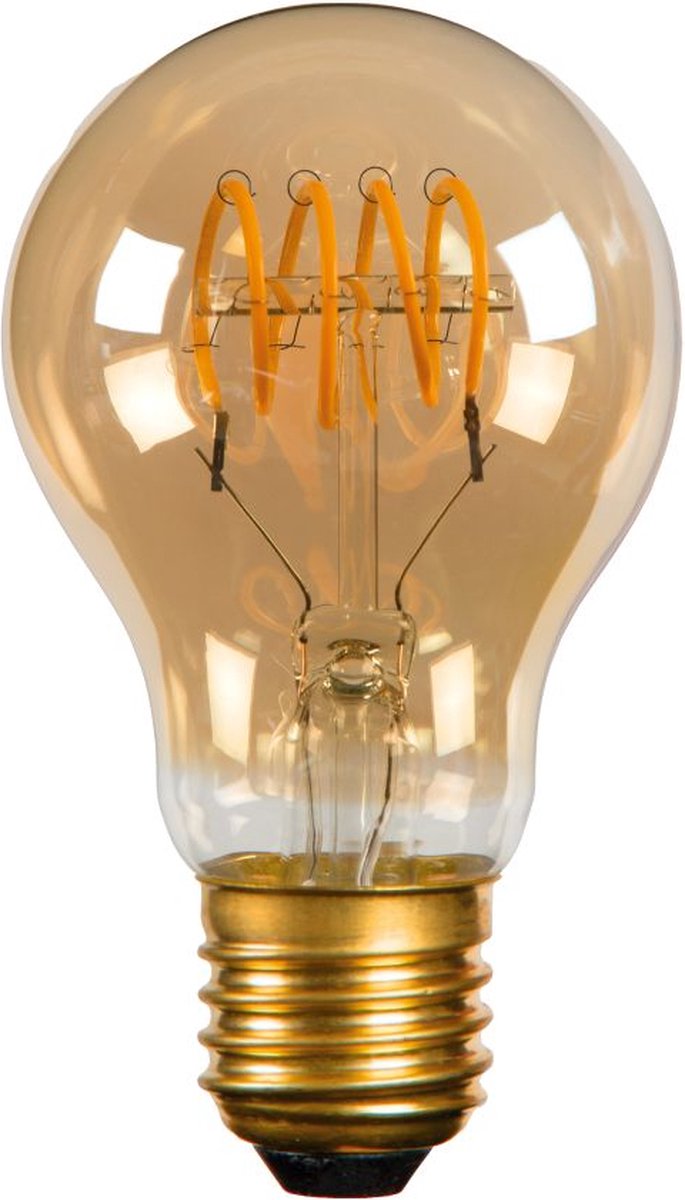 Lucide A60 - Filament lamp - Ø 6 cm - LED - E27 - 1x4,9W 2200K - Amber ...