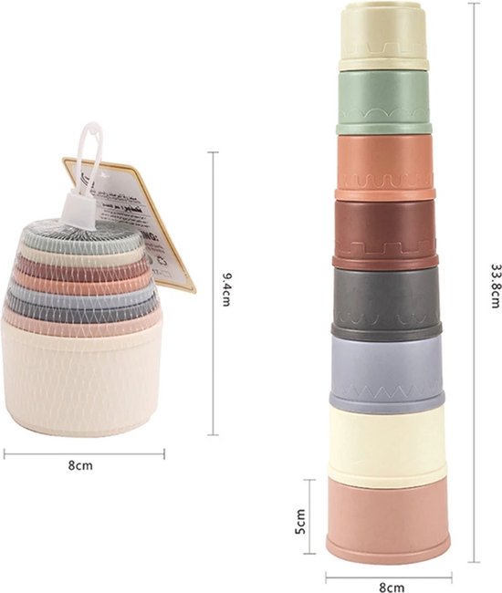 stapeltoren - blokkendoos - baby- pastel - babyshower - newborn ...