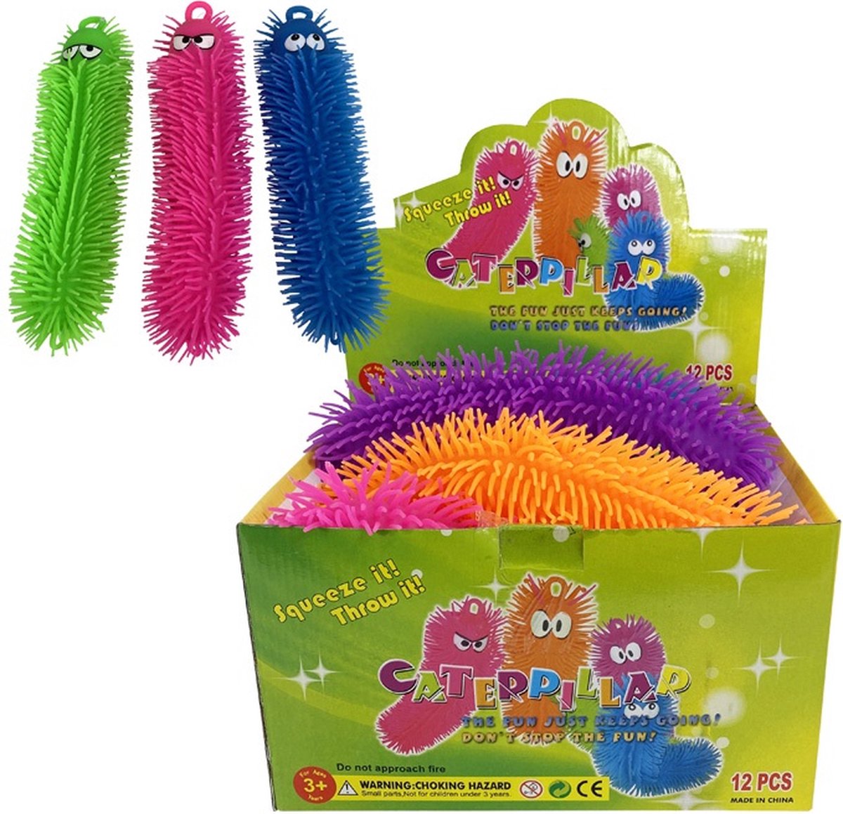 Puffer Knijp Rups - Verschillende kleuren - Prijs per Stuk | bol