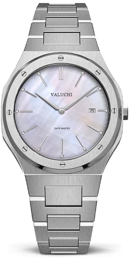 Valuchi Vrouwen Date-Master Roestvrijstaal Quartz Horloge - Zilver ...