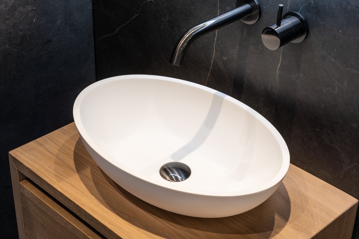 Tulum - Design Wastafel - Matte Wit - Wastafel - Handwastafel - Waskom - Ø 325 x 480... | bol.com