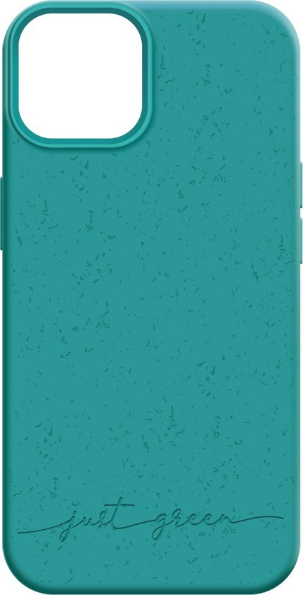 Apple iPhone 13 biologisch afbreekbaar, Just Green turquoise hoesje | bol