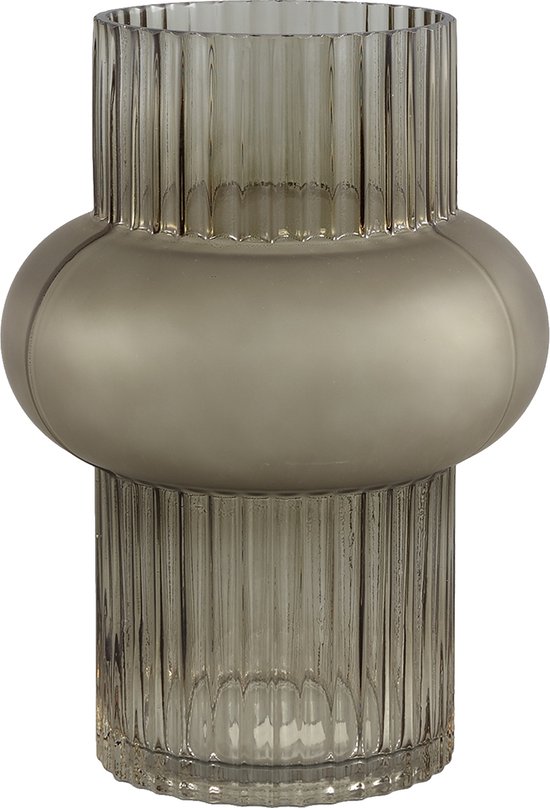 PTMD Marley Green glass vase wide middle round M | bol.com