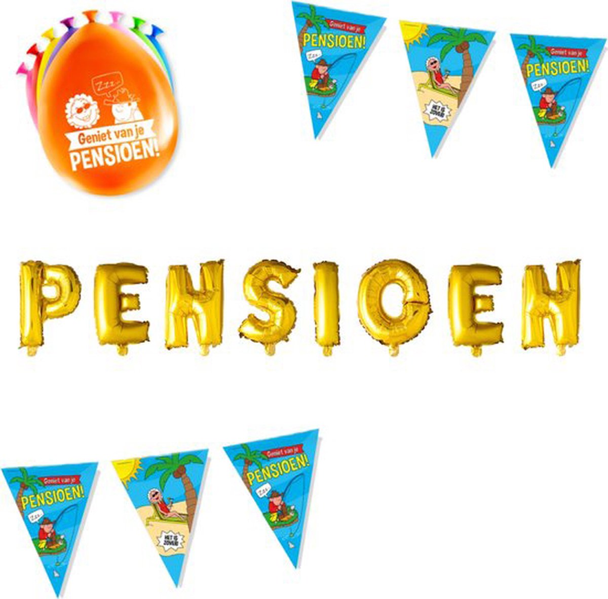 Pensioen Versiering - VUT - Pensioen Feest Artikelen - Pensioen Pakket ...