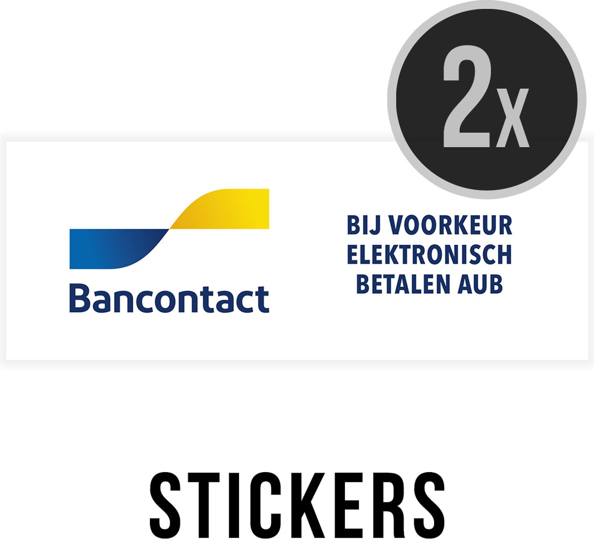 Stickers | Pictogram | "Bij voorkeur elektronisch betalen a.u.b ...