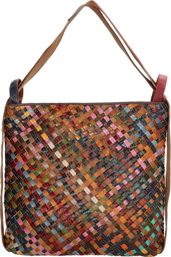 No label Multi leer Shopper - Multi | bol