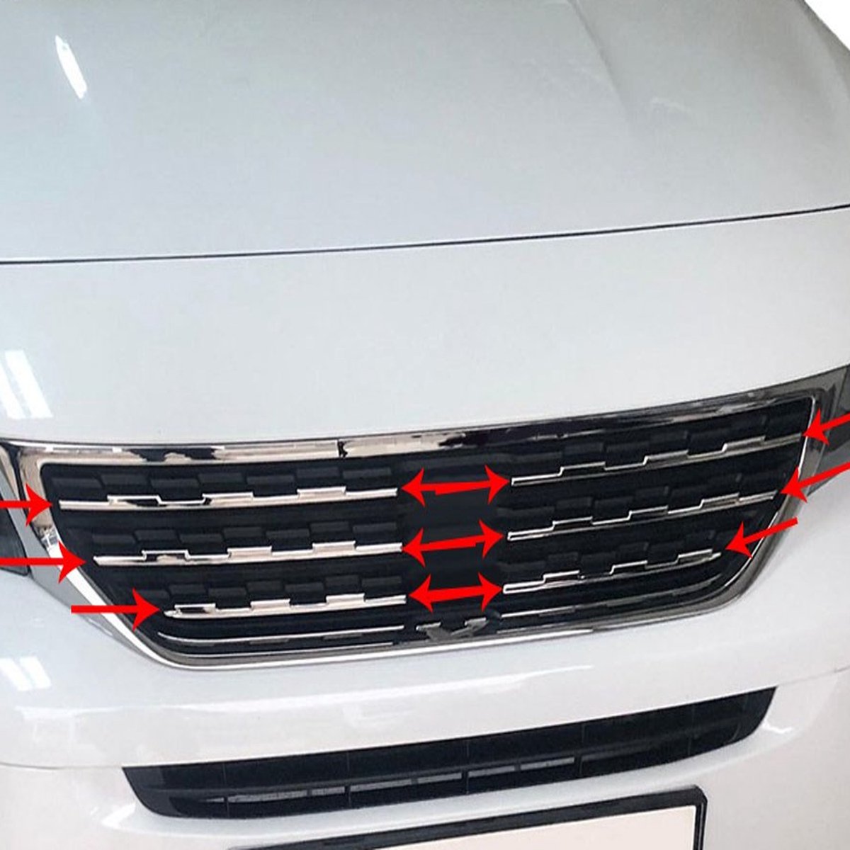 Front Grill Sierafdekking 6 Pcs. Voor Peugeot Rifter 2018- en hoger ...