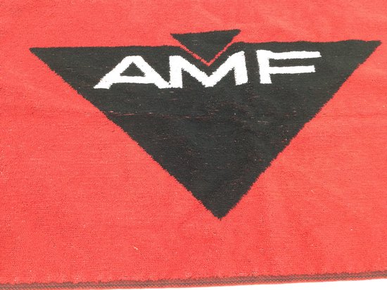 Bowlinghanddoek 'AMF logo' rood, zwart en wit, goede kwaliteit, 65 x 40 ...