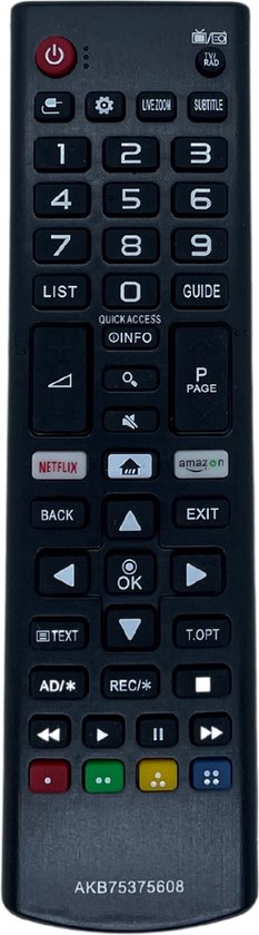 LG AKB75375608 afstandsbediening | Afstandsbediening voor LG TV | Zwart ...
