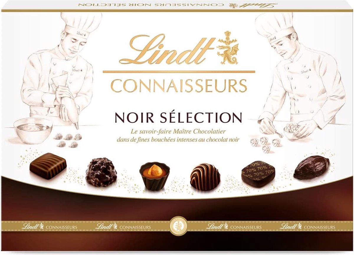 Lindt - CONNAISSEURS Dark Selection Box - Assortiment pure Chocolade ...