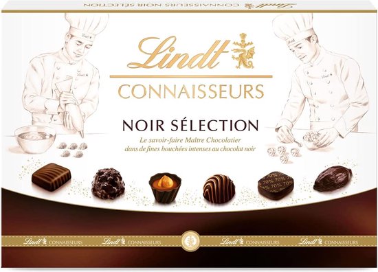 Lindt - CONNAISSEURS Dark Selection Box - Assortiment pure Chocolade ...