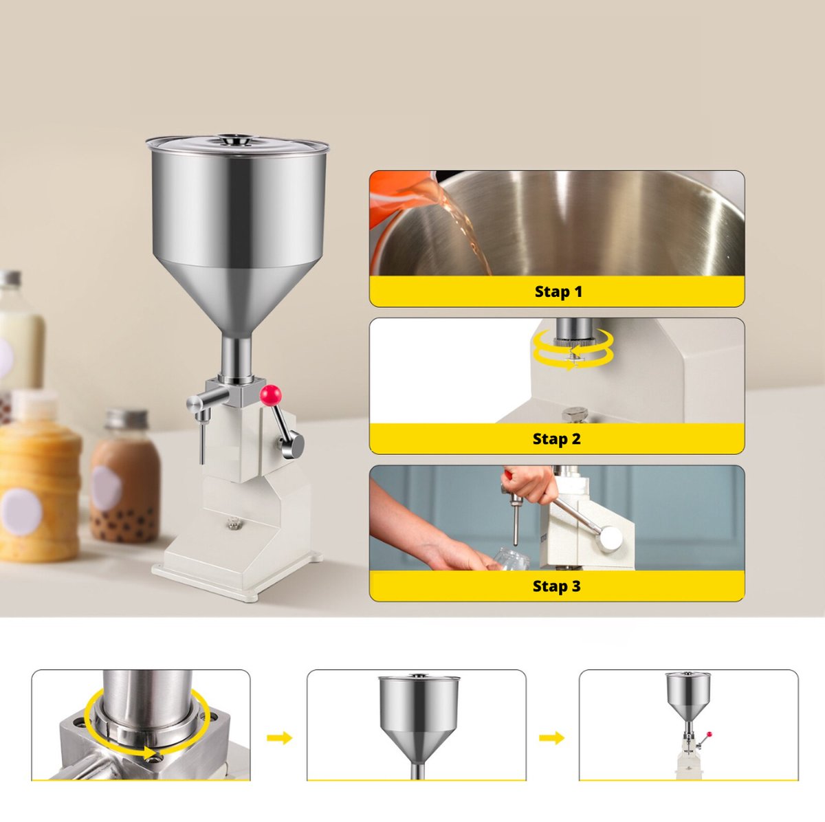 Currero Handmatige Vulmachine - Vulmachine - Vloeistof - Flessen Vuller ...