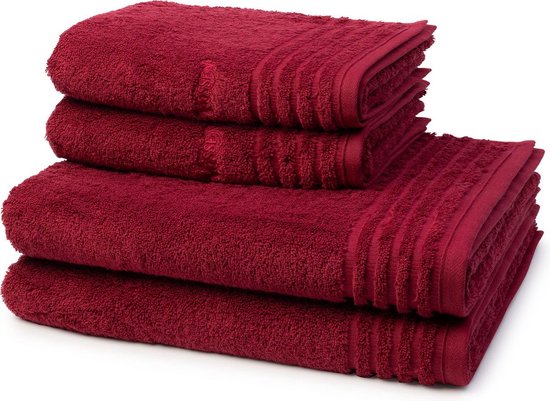 Vossen Handdoek Starterspakket, Vienna Soft-Style, Vegan, Rubin... | bol