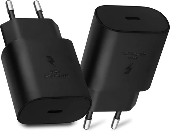 2 PACK iPhone 12 /13 USB-C Power Adapter 20W Zwart - Oplader ...