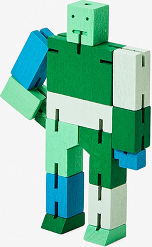 Areaware - Robot Puzzel Cubebot - Micro - Multicolor Groen | bol
